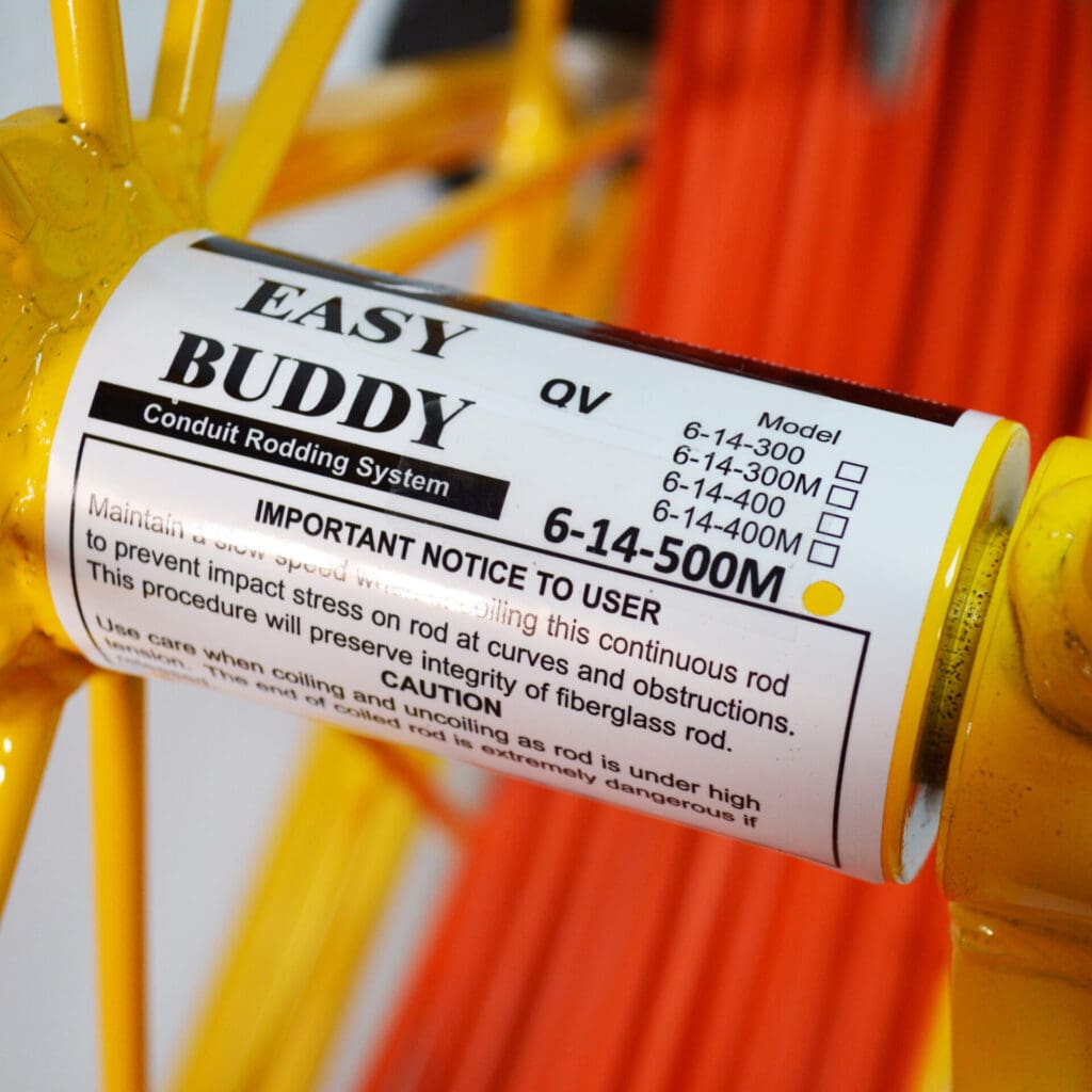 Easy Buddy Duct Conduit Rodder, 1/4" x 500' | Jameson Tools | 6-14-500M